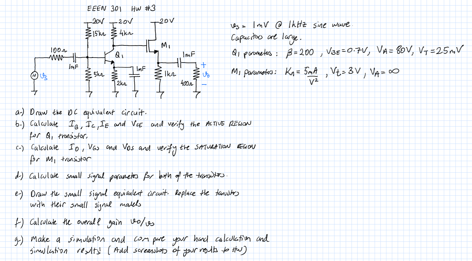 Solved 1001 with IME EEEN 301 Hw #3 I LOV I 20v 20V § 15kn § | Chegg.com