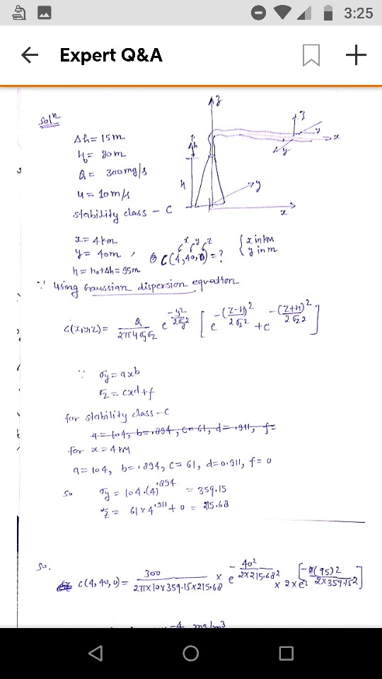 Solved 2. Using the atmospheric and stack parameters from | Chegg.com