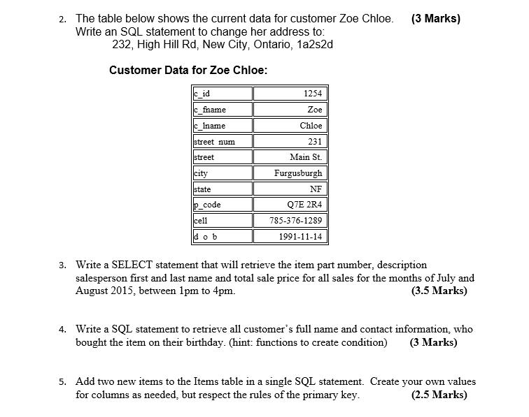 Solved Please use the MySQL workstation. I will give you | Chegg.com