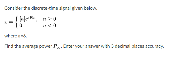 Solved Consider the discrete-time signal given below. | Chegg.com