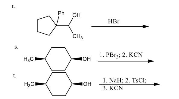 Solved Give the major product of the following reactions | Chegg.com