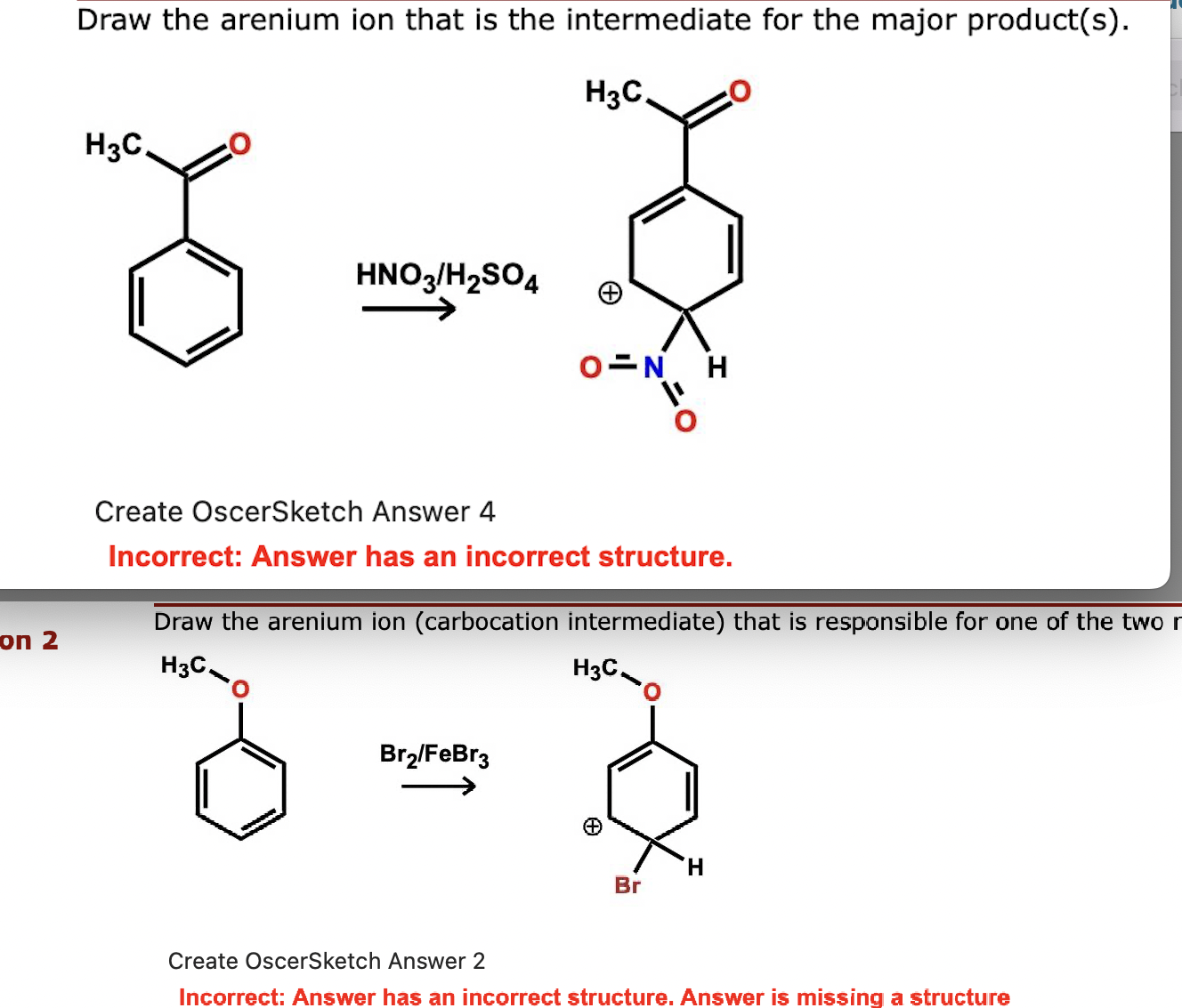 Solved Draw the arenium ion that is the intermediate for the | Chegg.com