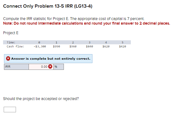 Solved Connect Only Problem 13-5 ﻿IRR (LG13-4)Compute the | Chegg.com