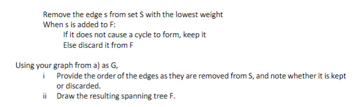 Solved Graphs and trees 4. [7 marks] Using the following | Chegg.com