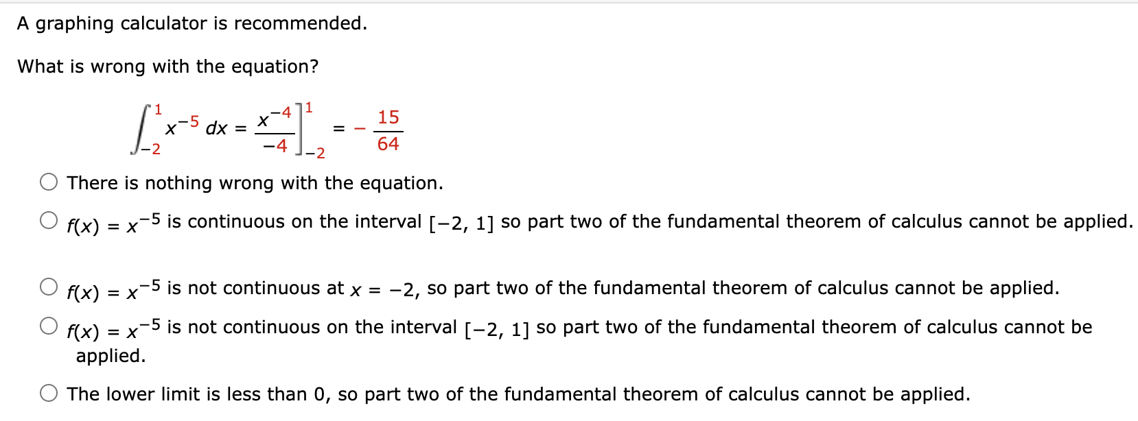 Solved A graphing calculator is recommended. What is wrong | Chegg.com