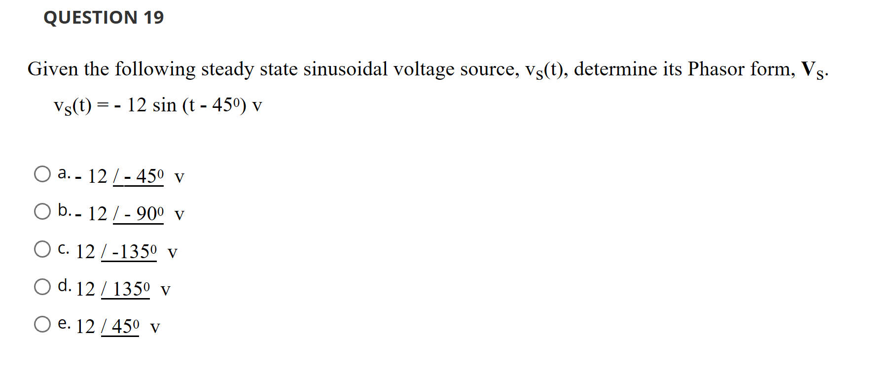 Solved QUESTION 19 Given the following steady state | Chegg.com