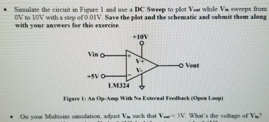 Solved Simulate the circuit in Figure 1 and use a DC Sweep | Chegg.com