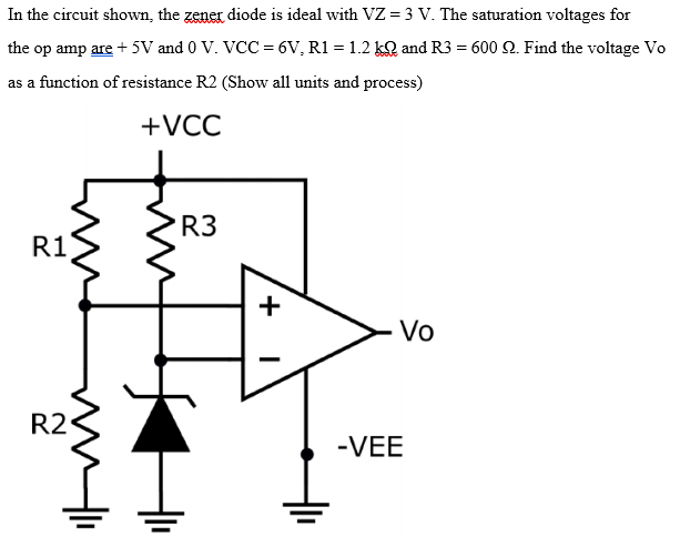 Solved In the circuit shown, the zener diode is ideal with | Chegg.com