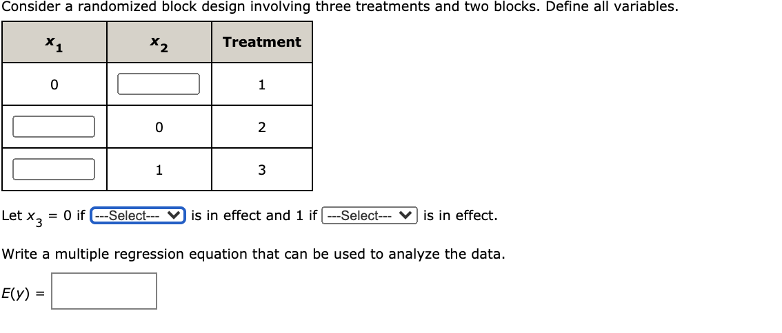 Solved Consider a randomized block design involving three | Chegg.com