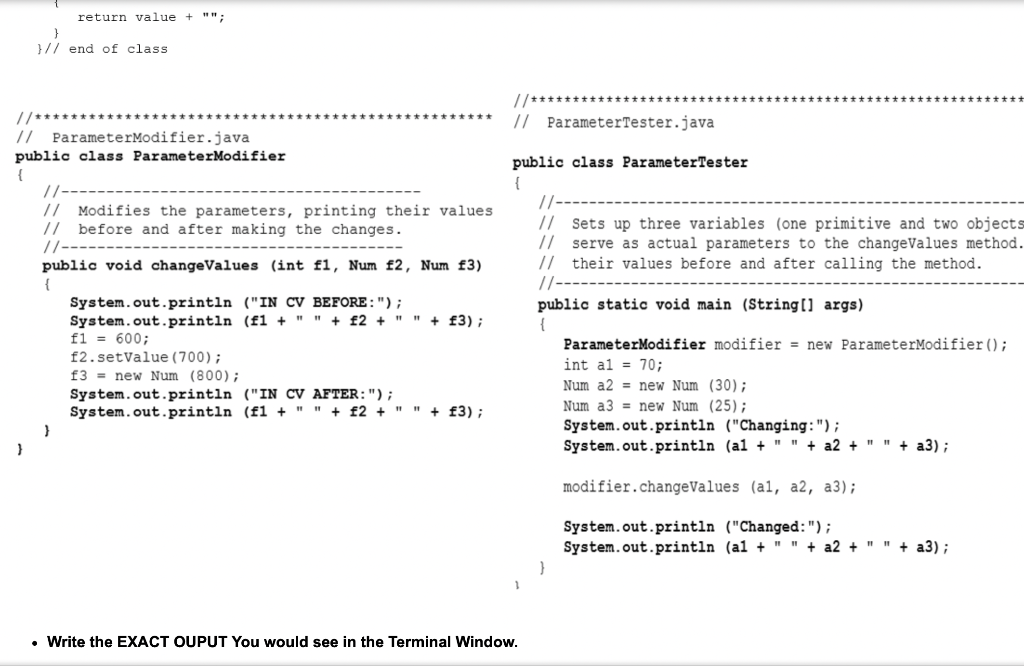 Solved // Num.java public class Num private int value; | Chegg.com
