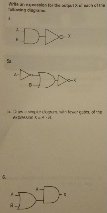 Solved Write an expression for the output X of each of the | Chegg.com