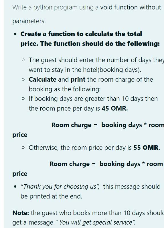 Solved Write A Python Program Using A Void Function Without 8111