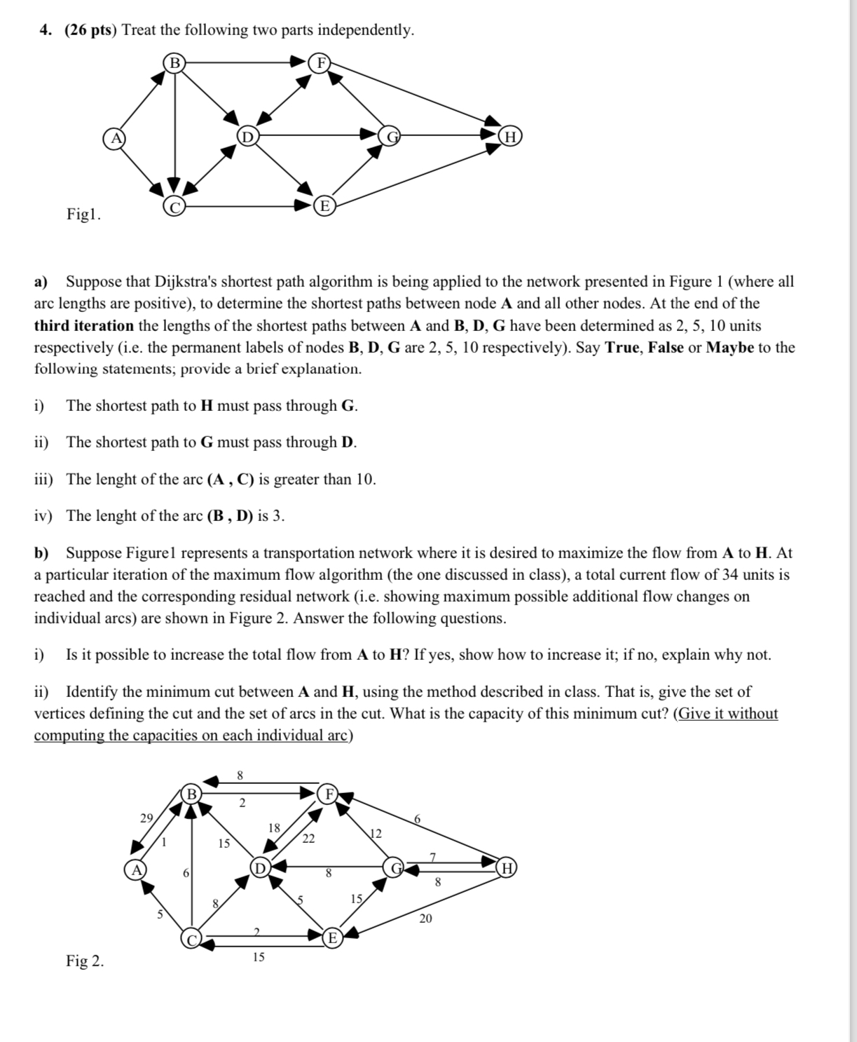 Solved (26 ﻿pts) ﻿Treat the following two parts | Chegg.com