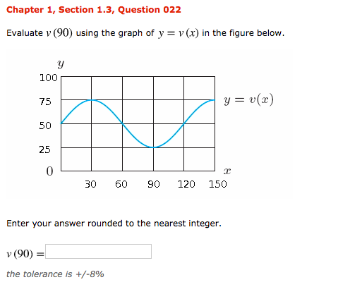 Solved Chapter 1, Section 1.3, Question 022 Evaluate v (90) | Chegg.com Solved Chapter 1, Section 1.3, Question 022 Evaluate v (90) | Chegg.com