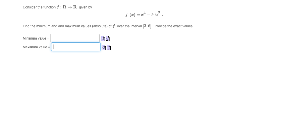 Solved Consider the function f:R→R given by f(x)=x4−50x2 | Chegg.com