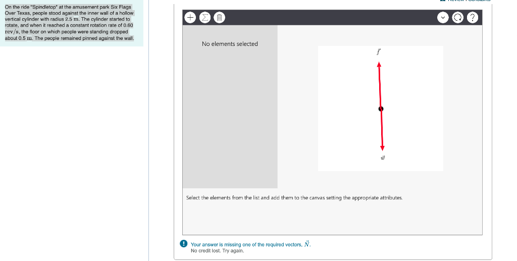 Solved On the ride "Spindletop" at the amusement park Six | Chegg.com