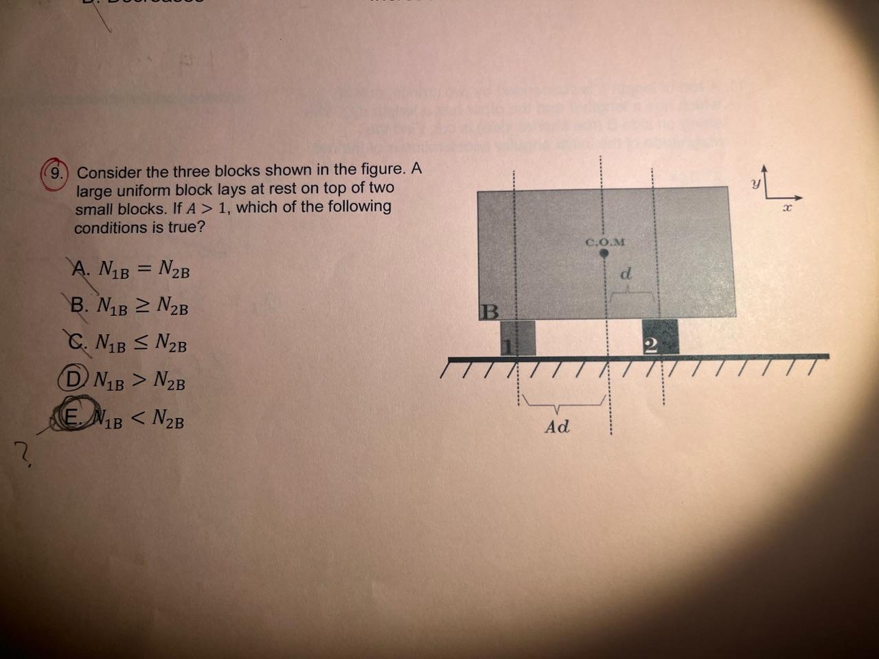 Solved (9.) Consider the three blocks shown in the figure. A | Chegg.com