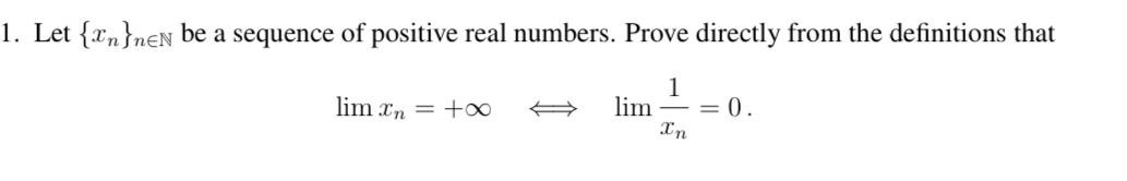 Solved Let {xn}n∈N be a sequence of positive real numbers. | Chegg.com