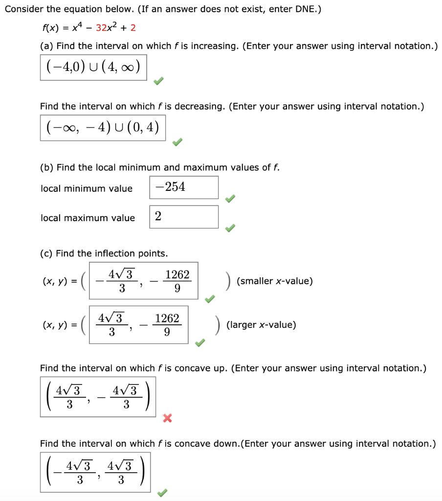 Solved Consider the equation below. (If an answer does not | Chegg.com