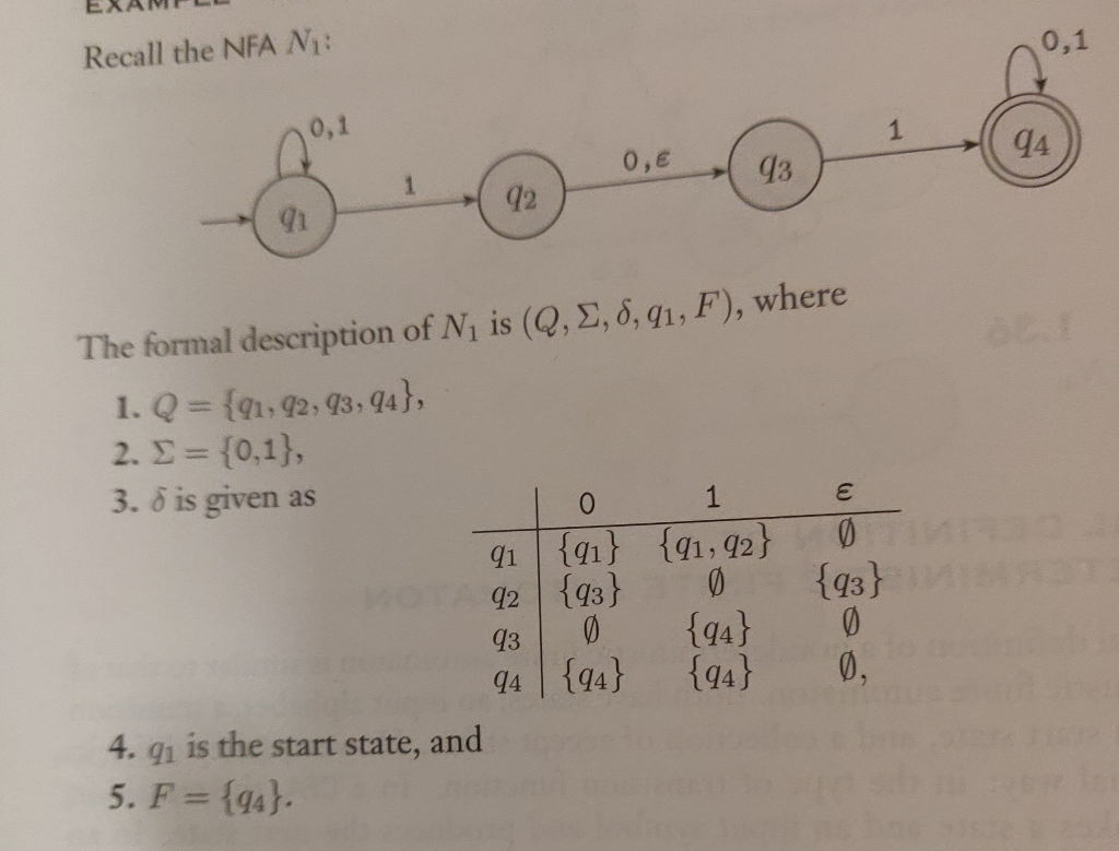 Design an NFA in C program for the NFA below where | Chegg.com