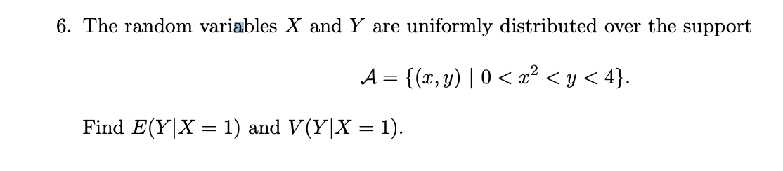Solved The random variables x ﻿and Y ﻿are uniformly | Chegg.com