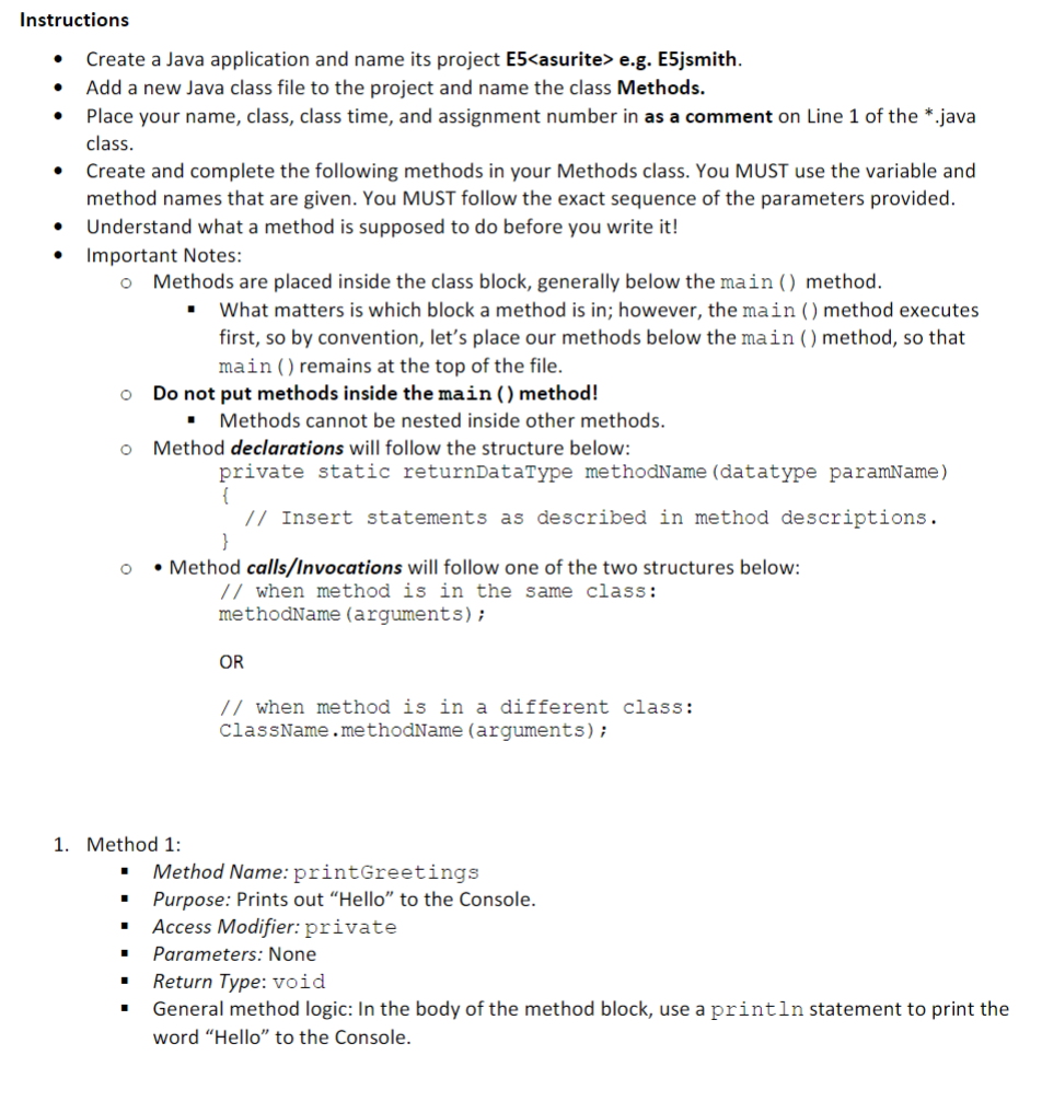 Solved Description You will be using the Eclipse IDE for | Chegg.com