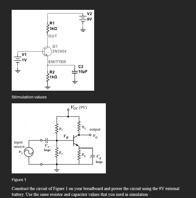 Solved i need the breadboard configurationStimulation | Chegg.com