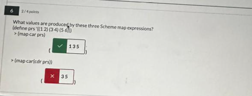 Solved 62/4polntsWhat values are produce by these three | Chegg.com