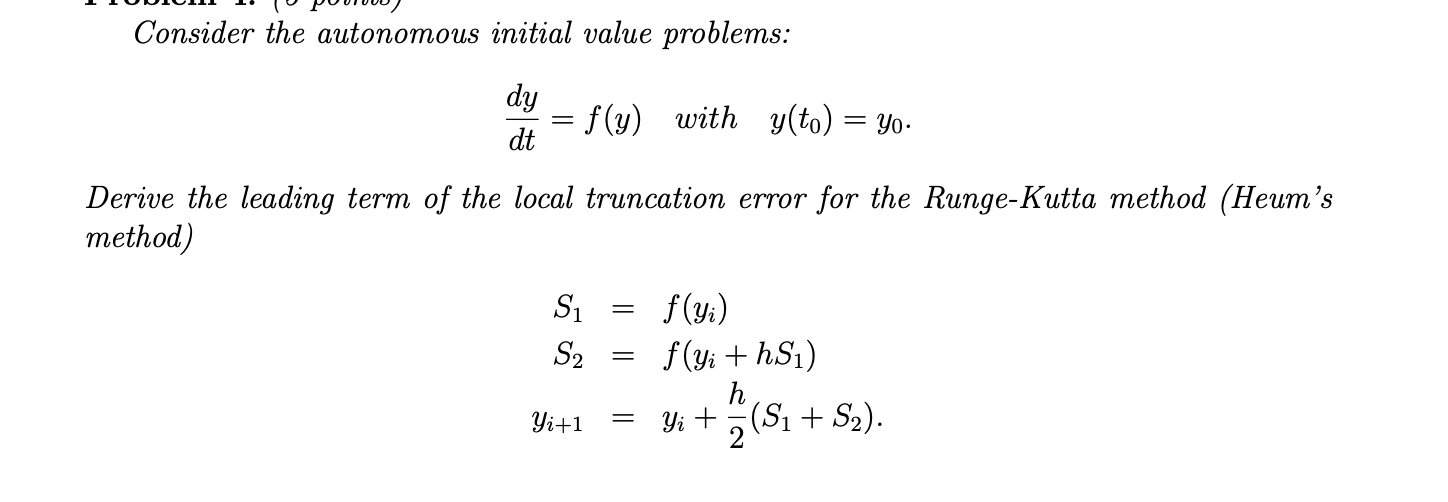 Solved Consider the autonomous initial value problems: dy dt | Chegg.com