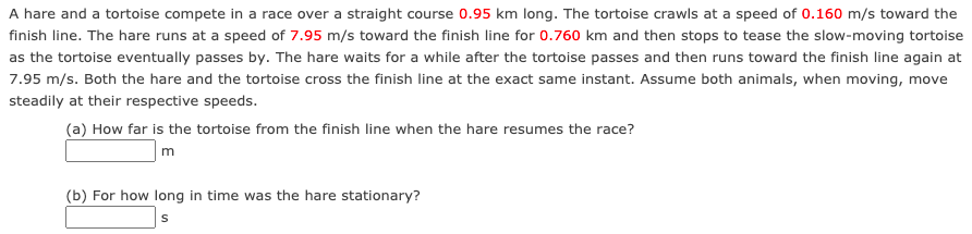 Solved A hare and a tortoise compete in a race over a | Chegg.com