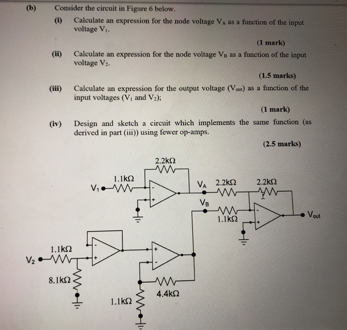 Solved (b) Consider the circuit in Figure 6 below. | Chegg.com