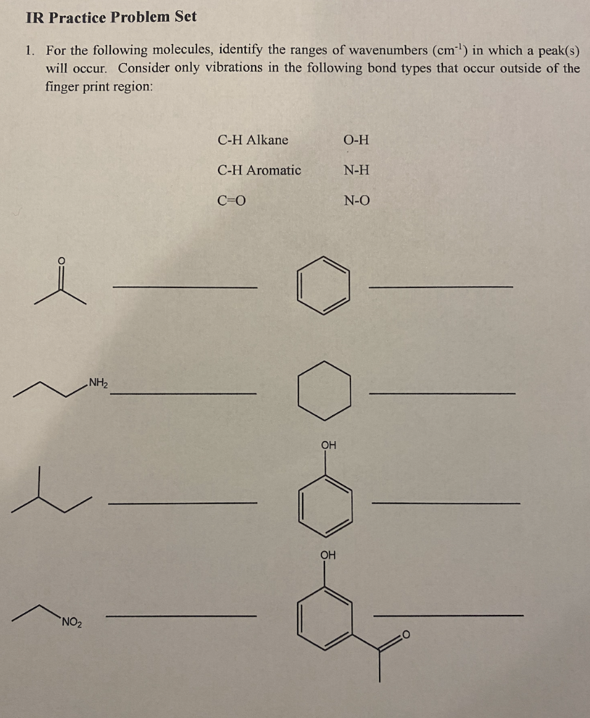Solved IR Practice Problem Set 1. For the following | Chegg.com