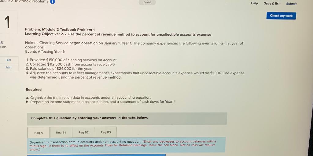 Solved odule 2 Textbook Problems i Saved Help Save & Exit | Chegg.com