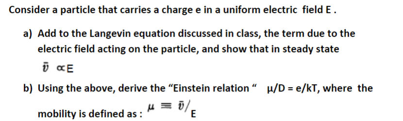 Solved Consider a particle that carries a charge e in a | Chegg.com