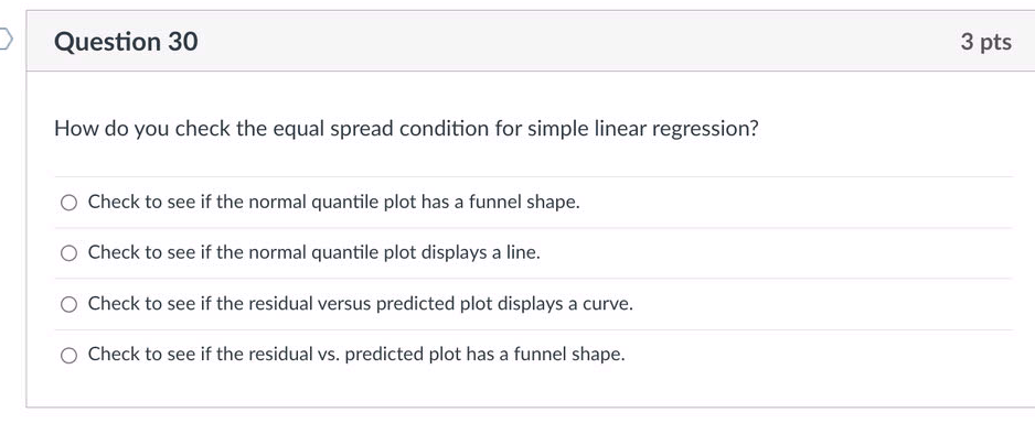 Solved How do you check the equal spread condition for | Chegg.com