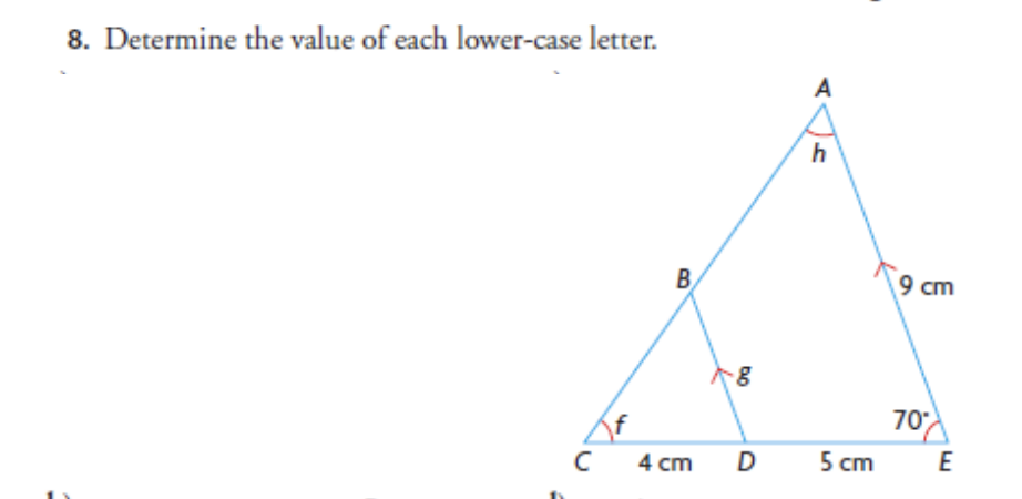 Solved Determine the value of each lower-case letter. | Chegg.com