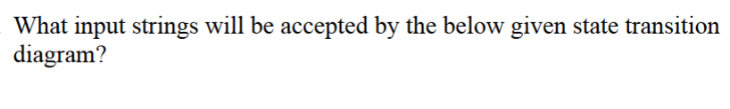 Solved What input strings will be accepted by the below | Chegg.com