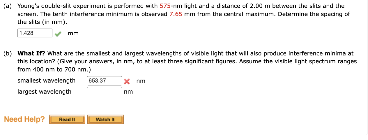 Solved (a) Young's double-slit experiment is performed with | Chegg.com