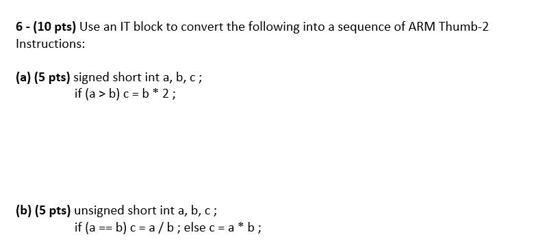 Solved 6 - (10 pts) Use an IT block to convert the following | Chegg.com Solved 6 - (10 pts) Use an IT block to convert the following | Chegg.com