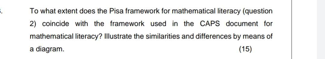 The PISA report provided the mathematical framework | Chegg.com