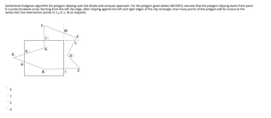 Solved Sutherland-Hodgman algorithm for polygon clipping | Chegg.com