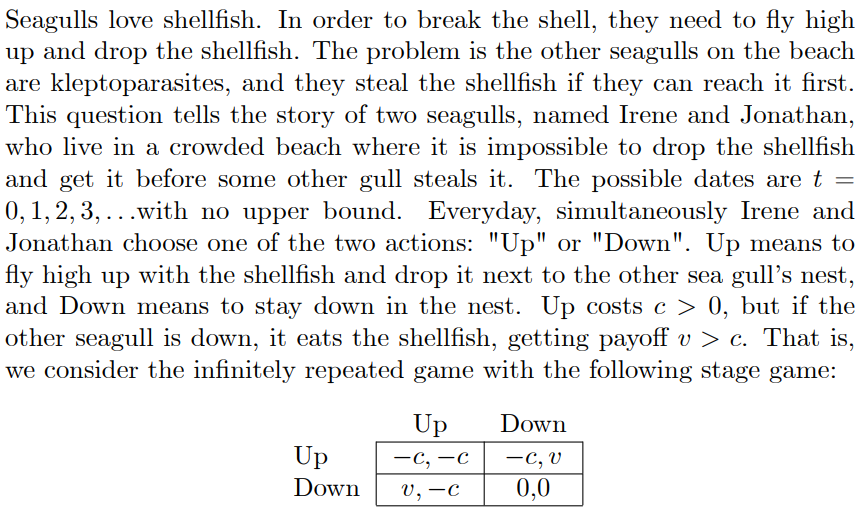 Solved Seagulls love shellfish. In order to break the shell, | Chegg.com