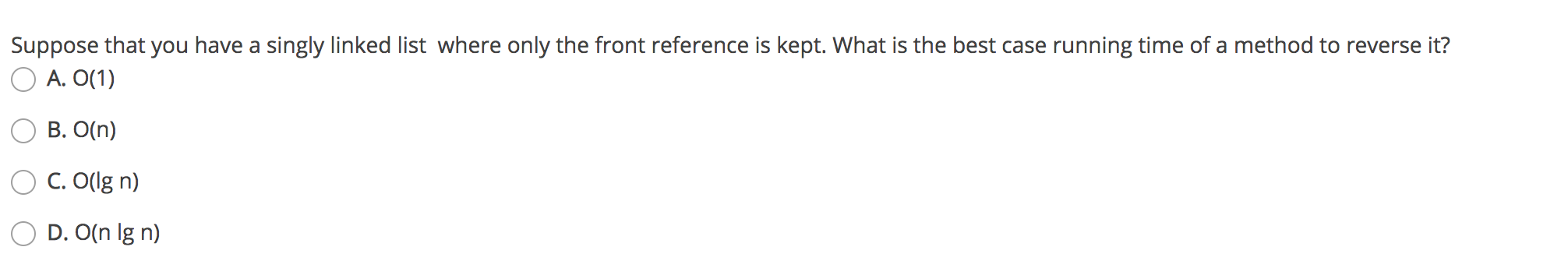 Solved Suppose that you have a singly linked list where only | Chegg.com