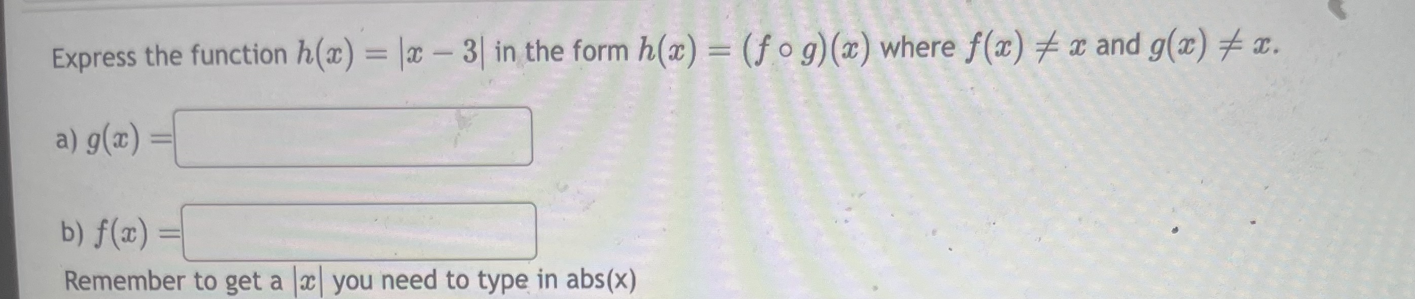 Solved Given f(x)=∣x∣+4 and g(x)=4x+2 After simplifying, Use | Chegg.com