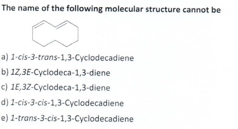 Solved The name of the following molecular structure cannot | Chegg.com