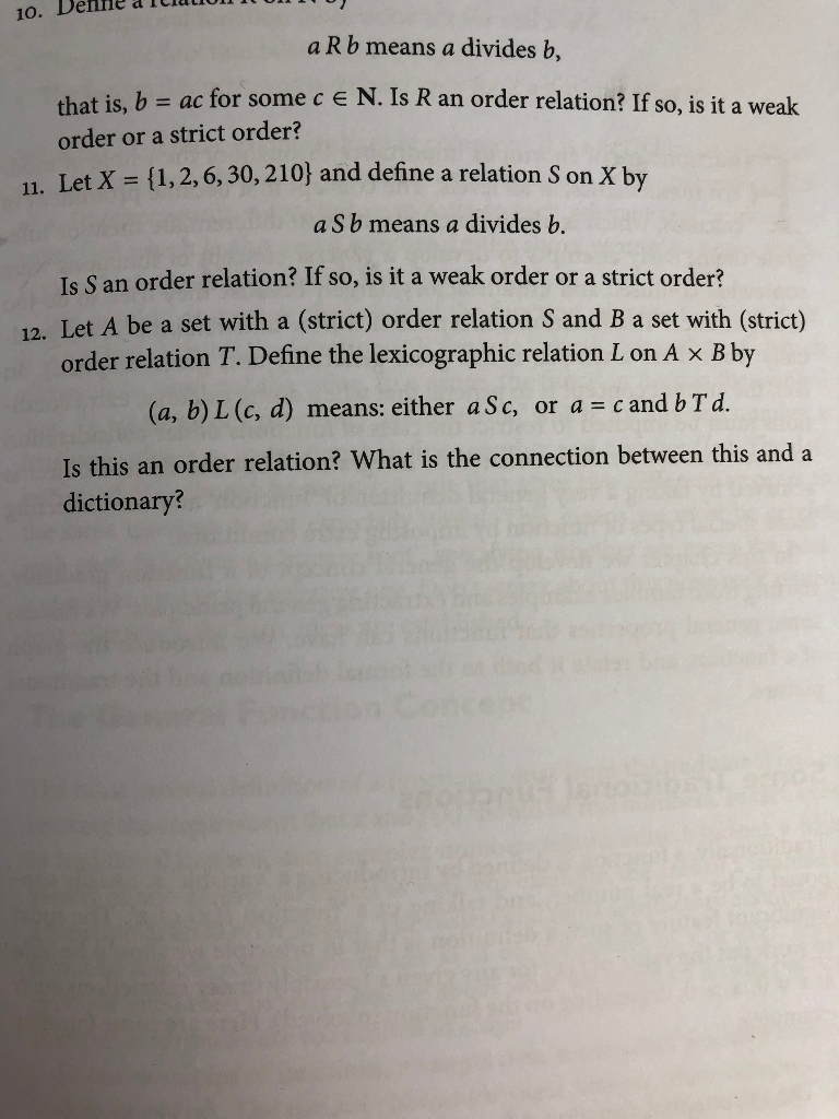 Solved 1o. Denhe a reaio a R b means a divides b, that is, | Chegg.com