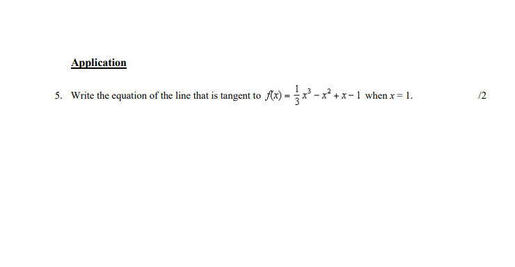 Solved 5. Write the equation of the line that is tangent to | Chegg.com