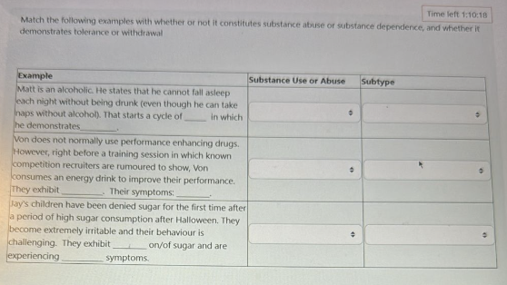 Match the following examples with whether or not it | Chegg.com