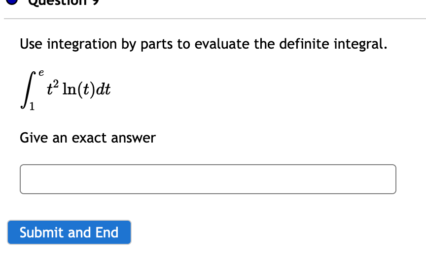 Solved Use integration by parts to evaluate the definite | Chegg.com