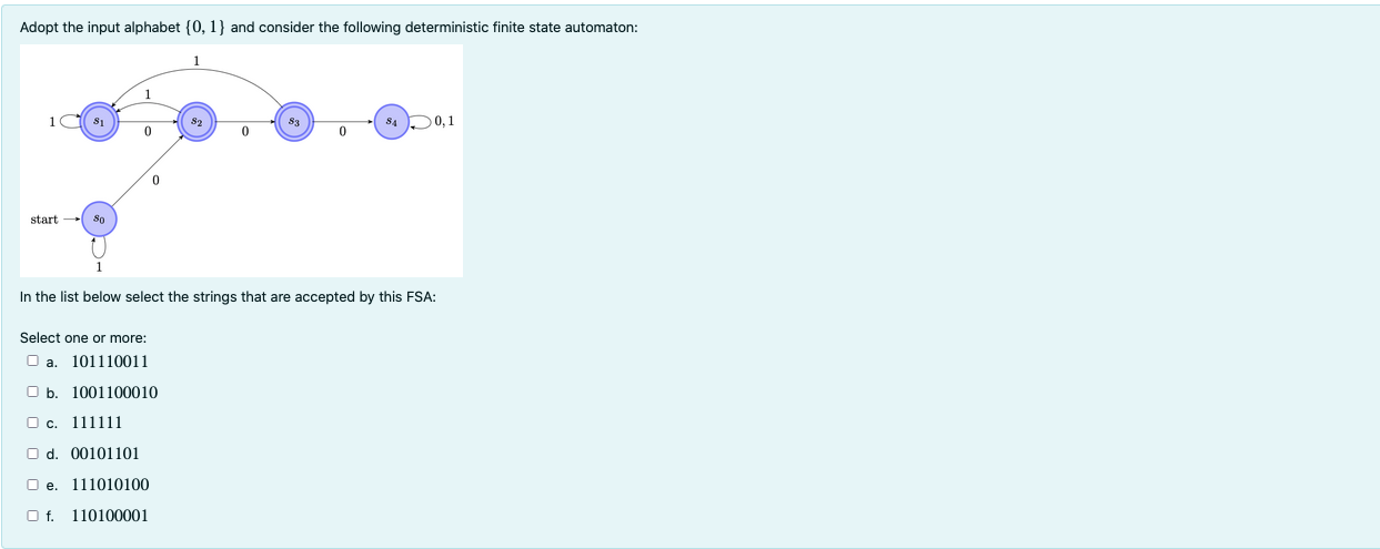 Solved Adopt the input alphabet {0,1} and consider the | Chegg.com